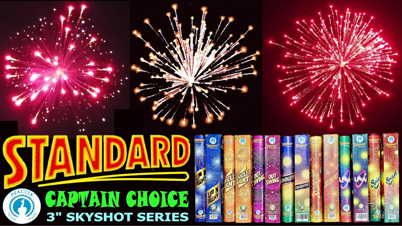Standard Fireworks | Captain Choice | 3 inch skyshot series | Testing ...