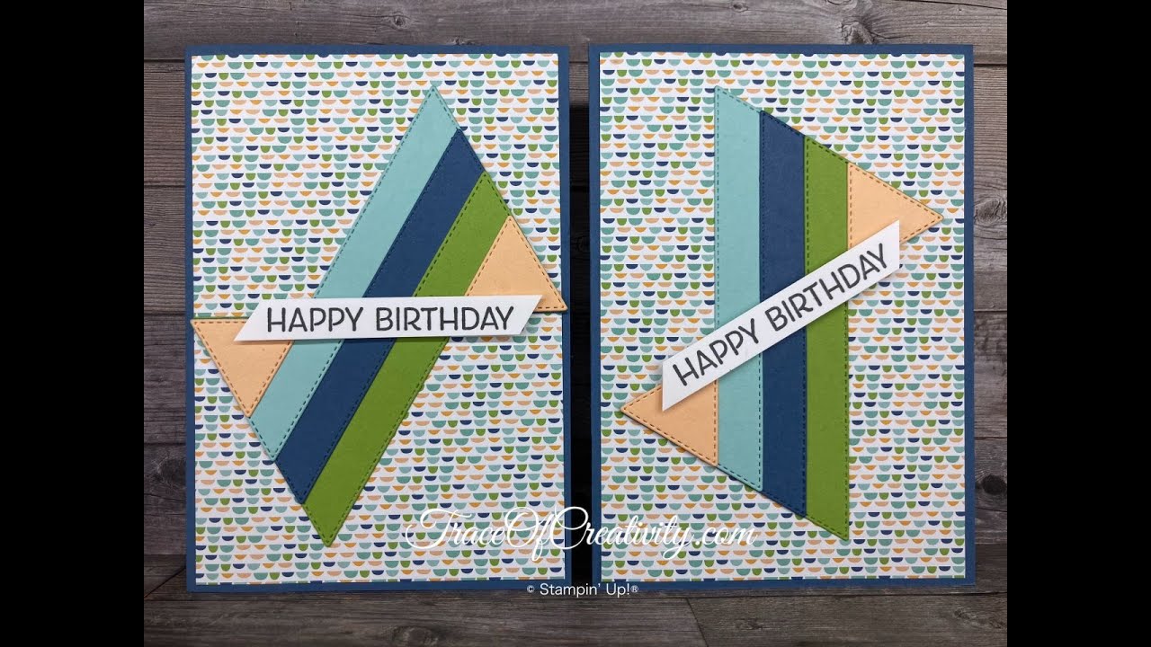 Layered Triangles Card - YouTube