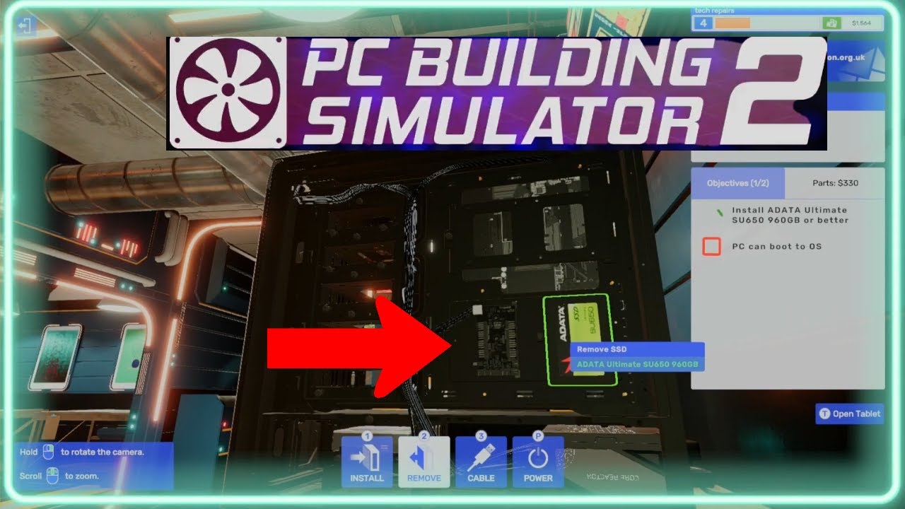 ssd replacement/ first profit-- pc building simulator 2 - YouTube