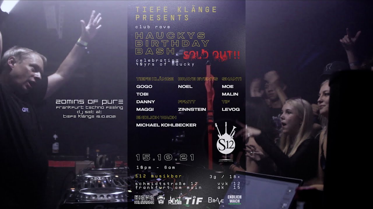 DJ Set at TIEFE KLÄNGE In door Rave at S12 Frankfurt 15.10.2021 - YouTube