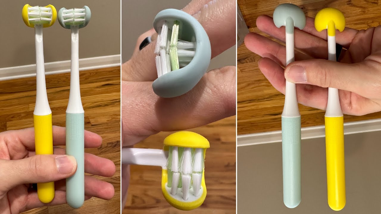Orbital 3-sided toothbrushes for kids - WOW!!! - YouTube