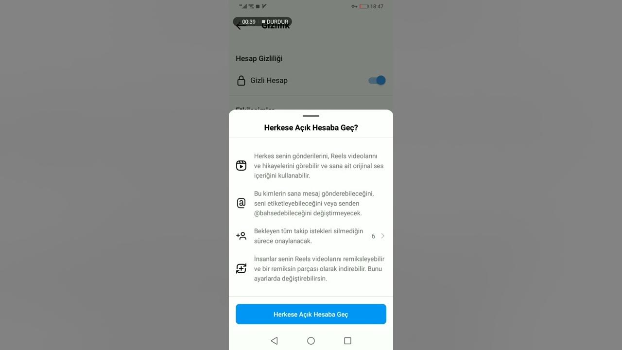 İnstagramda Hesabı Gizlemek - YouTube