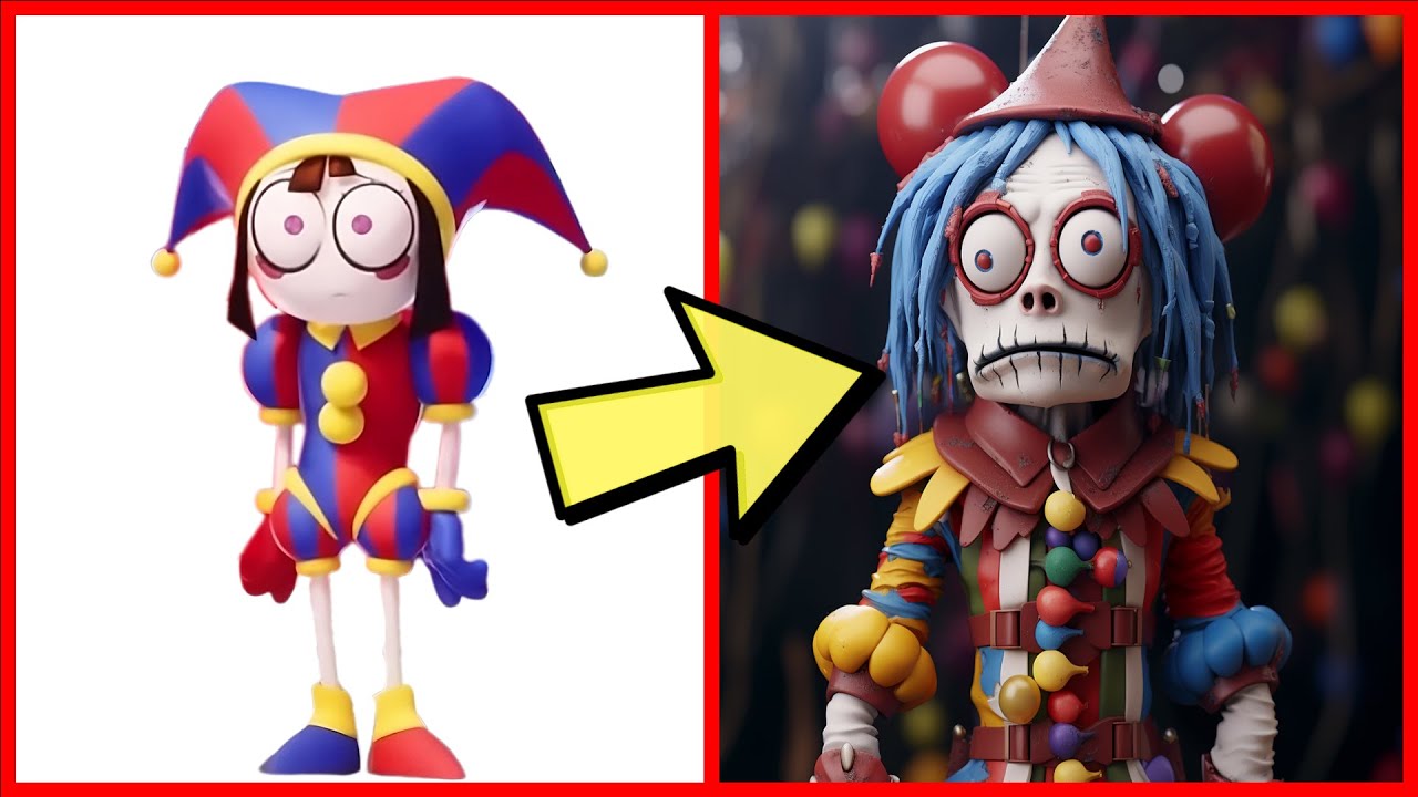 THE AMAZING DIGITAL CIRCUS all CHARACTERS as ZOMBIES ( Pomni, Gangle ...