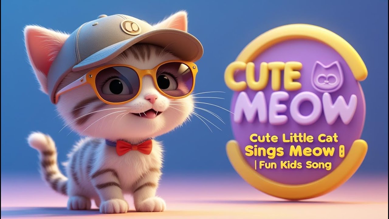 Cute Little Cat Sings Meow Meow Fun Kids Song #CuteCatSong # ...
