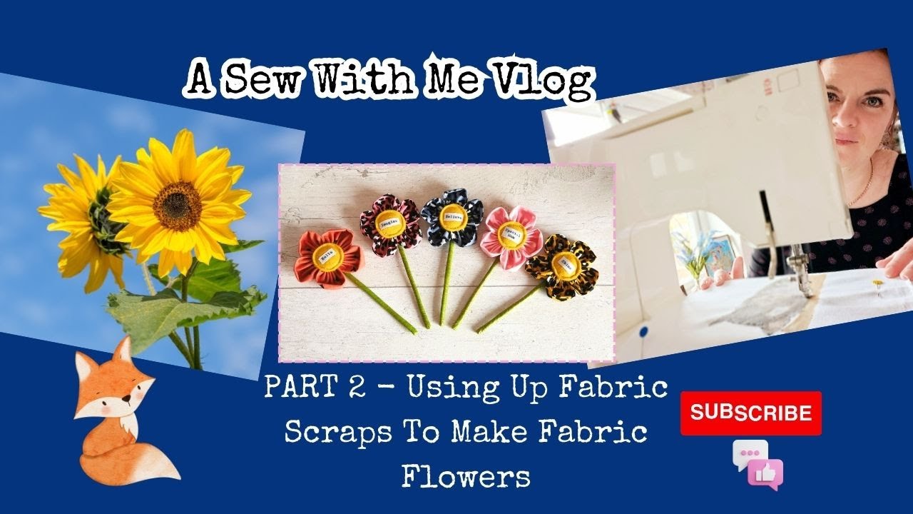 How To Use Up Fabric Scraps To Make Fabric Flowers (PART 2) - A great ...