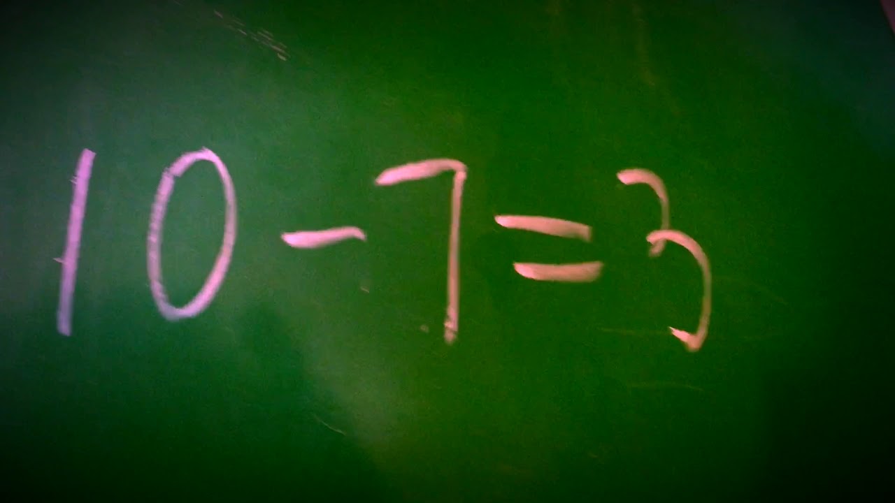 10 7=3 Ten Minus Seven Equals Three - YouTube