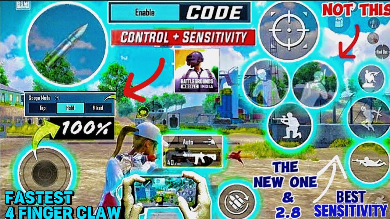 NEW BEST 4 FINGER CONTROL ️‍🔥4 Finger Control Pubg mobile | Best ...