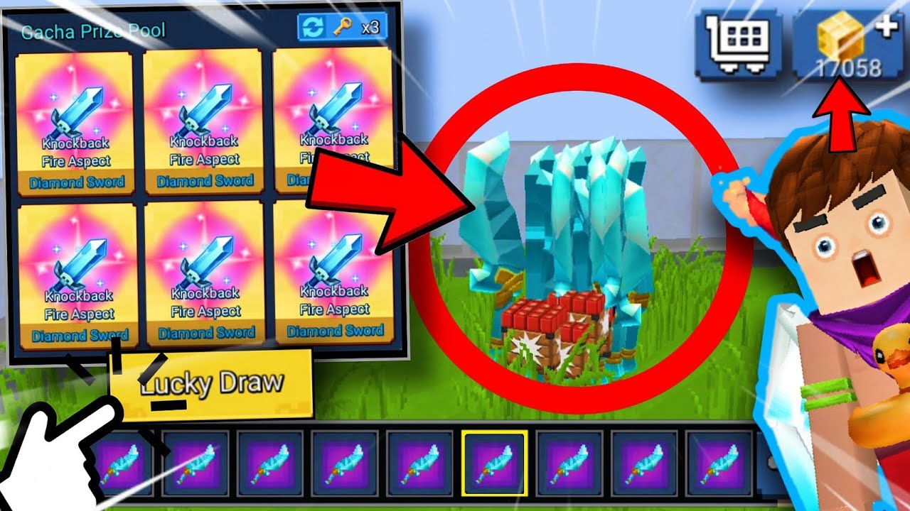 Abusing Free Diamond Lucky Sword!! - Blockman Go Bedwars - YouTube