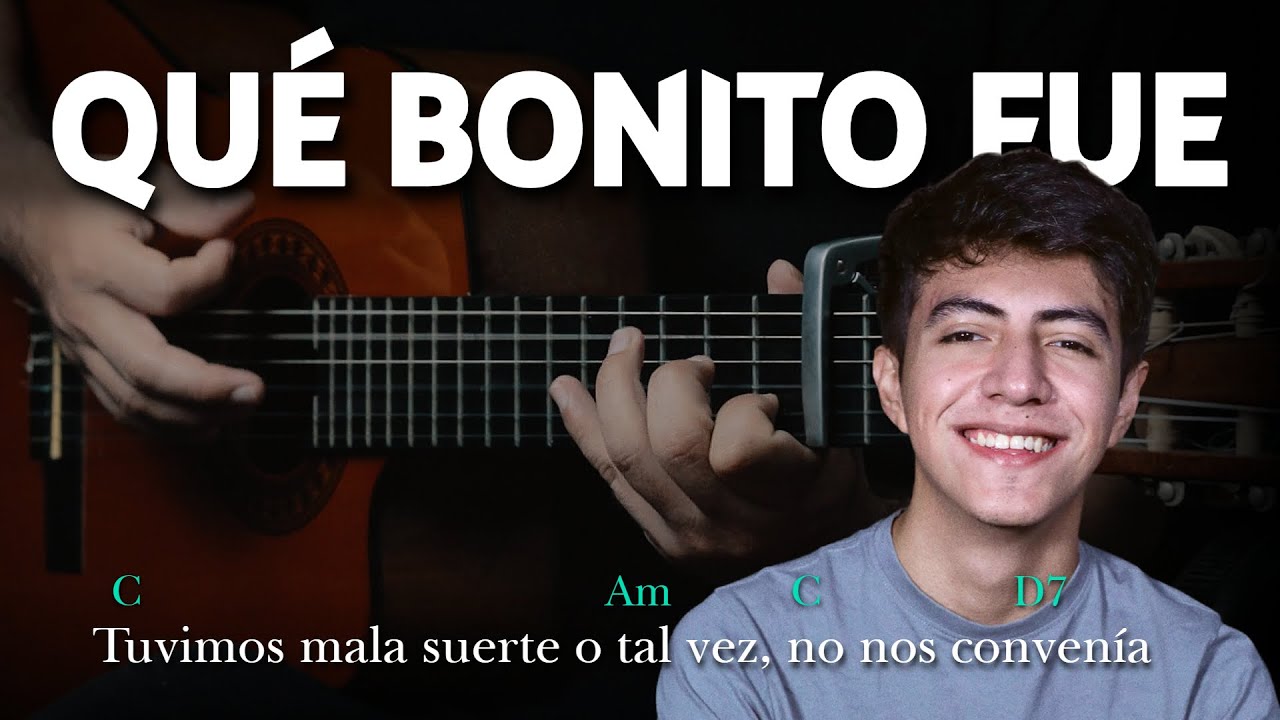 El David - Qué Bonito Fue | Tutorial SUPER FACIL GUITARRA Acústica ...