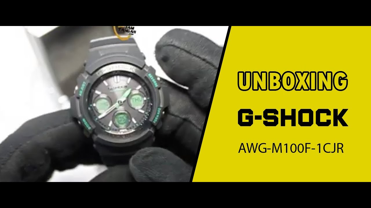 JAM TANGAN CASIO G-SHOCK AWG M100F 1CJR / AWG-M100F-1CJR UNBOXING ...