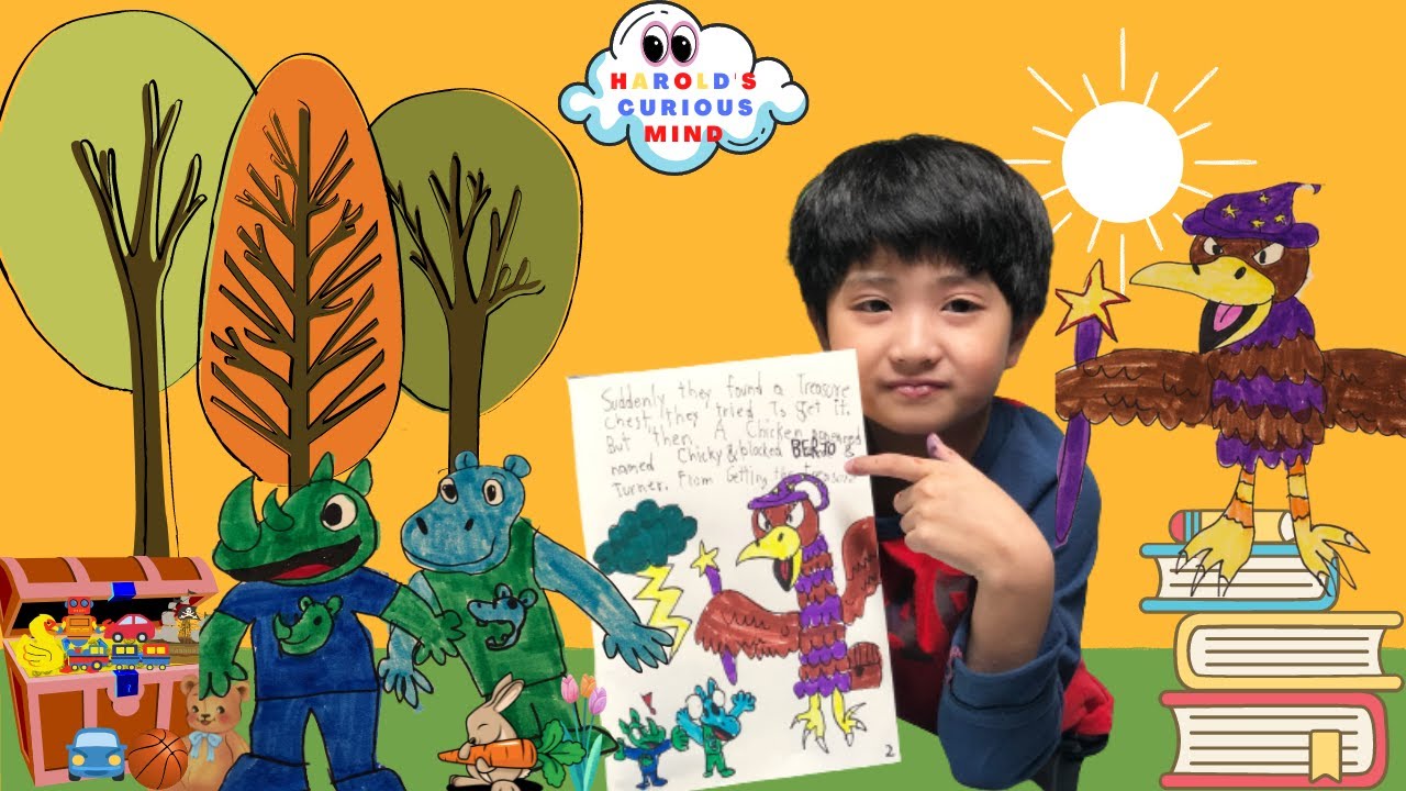 DRAWING MY OWN STORY BOOK | KIDS BOOK - YouTube