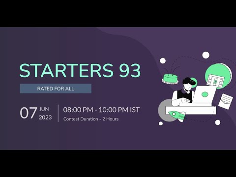 Problem || Starters 93 CodeChef Solution with Explanation - YouTube