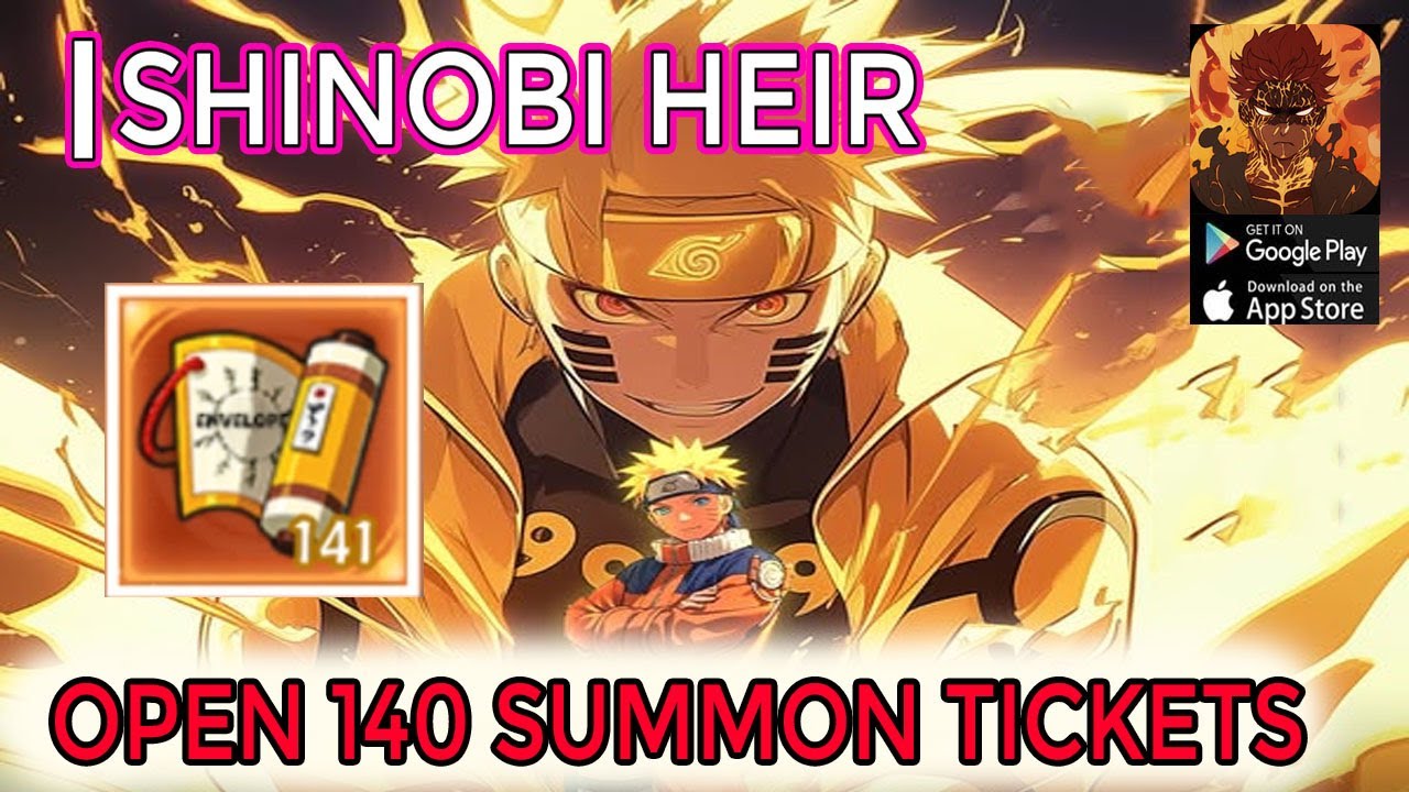 Shinobi Heir Gameplay - Open 140 Summon Tickets Naruto Game - YouTube