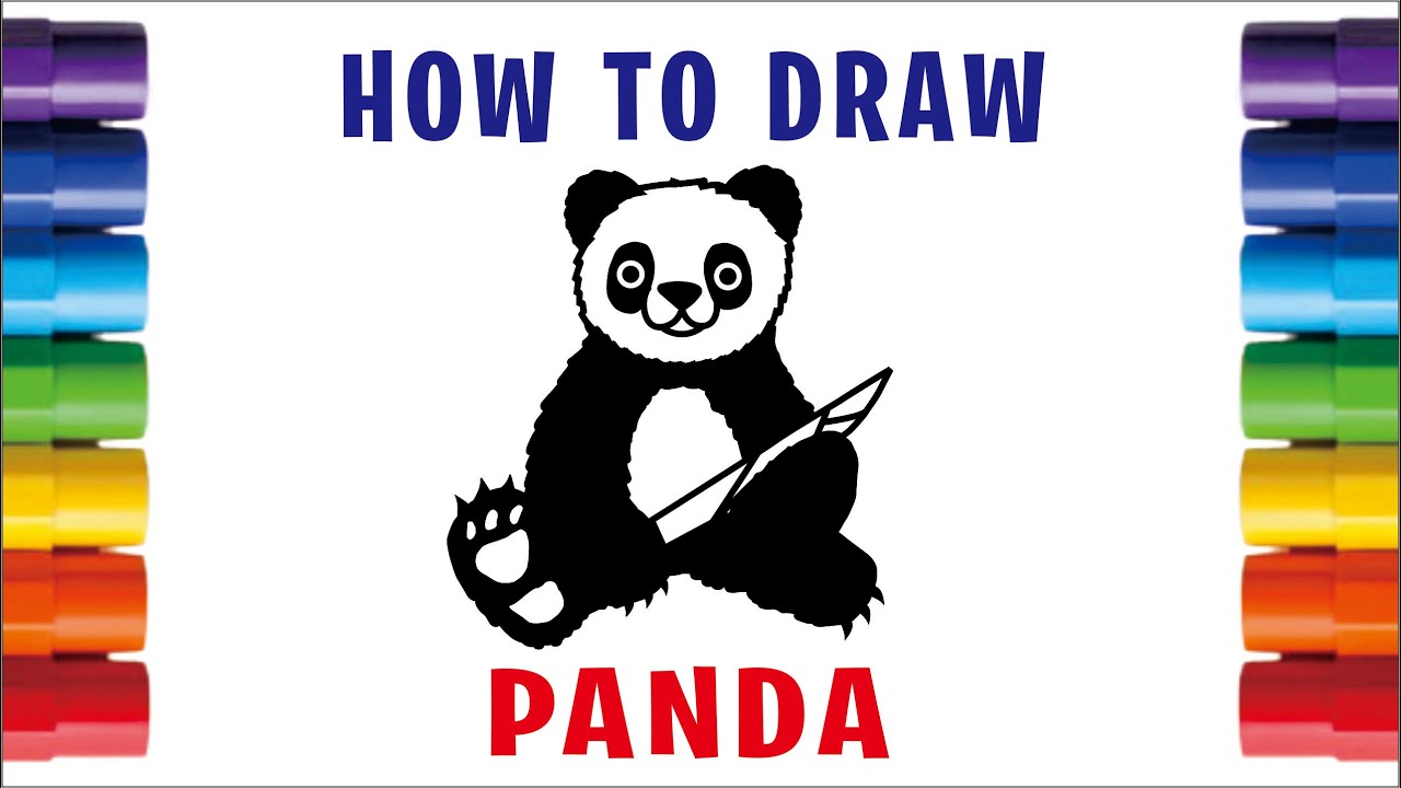 How to draw a Panda | Draw a Panda easy | Cara menggambar Panda - YouTube