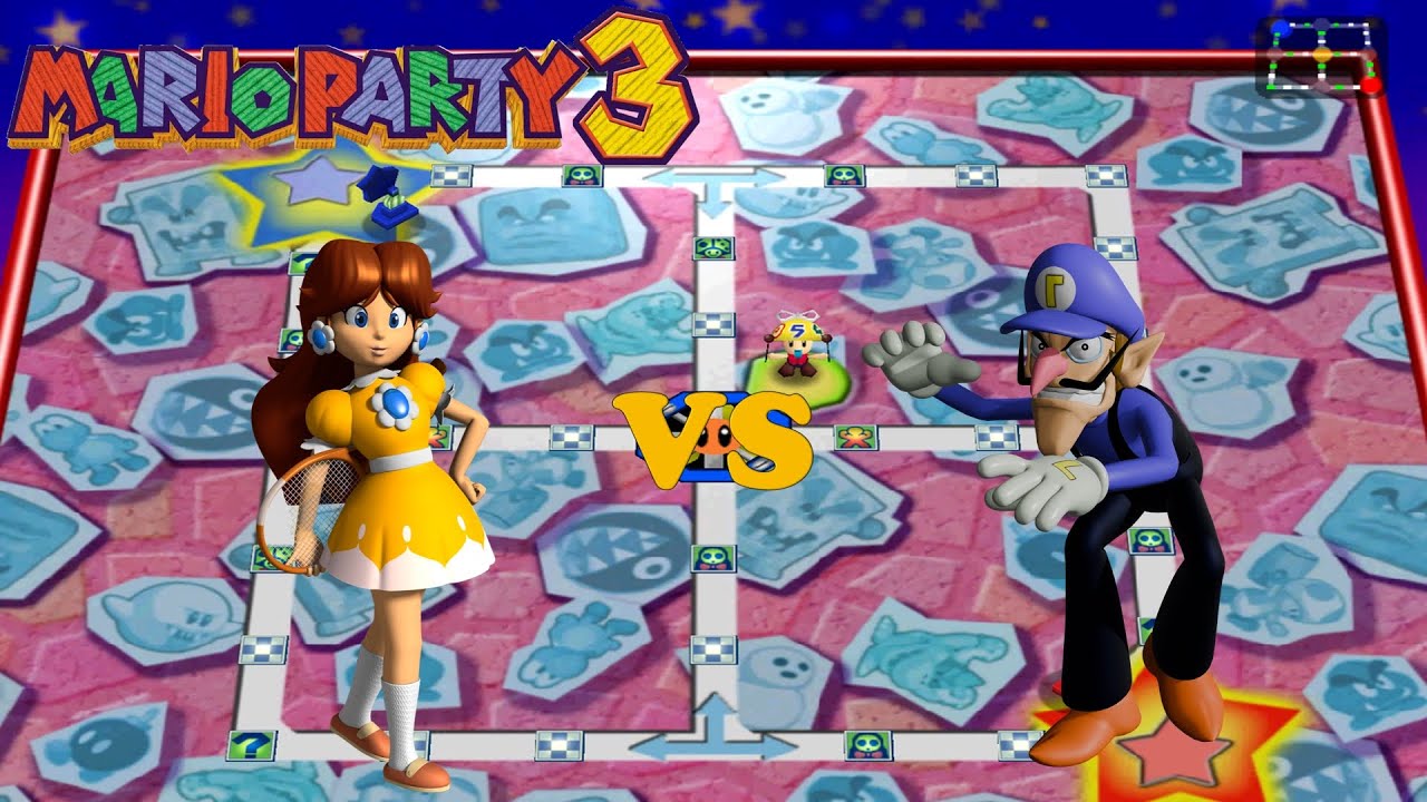 Mario Party 3 - Daisy vs Waluigi - Blowhard - YouTube