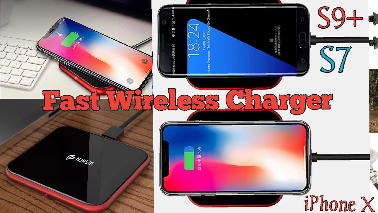 Best Wireless Charger For Samsung Galaxy S9 S9+ S8 S7 Edge iPhone X ...