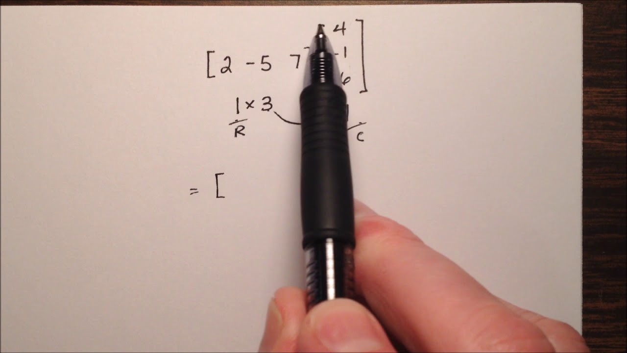 Matrix Multiplication - Row Matrix by Column Matrix - YouTube