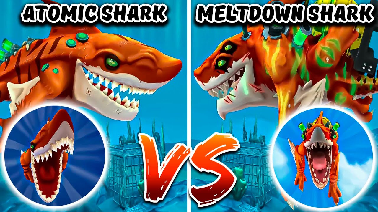 MUTATION SHARKS! 🦈 ATOMIC SHARK VS MELTDOWN SHARK | Hungry Shark World ...