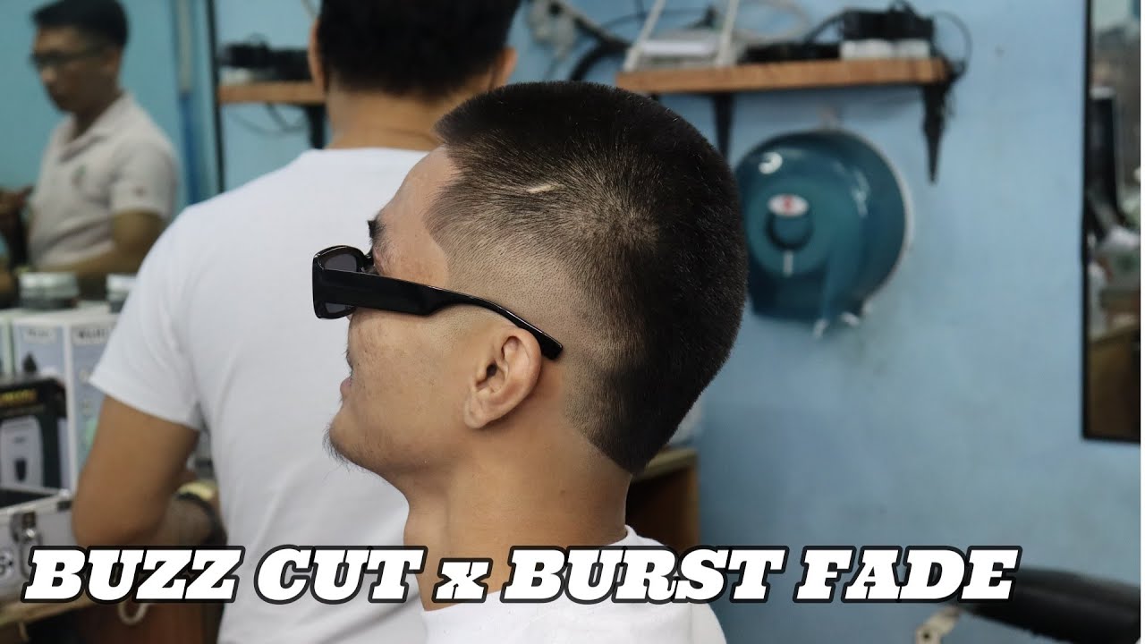 BUZZ CUT x BURST FADE Trending Summer Haircut - YouTube
