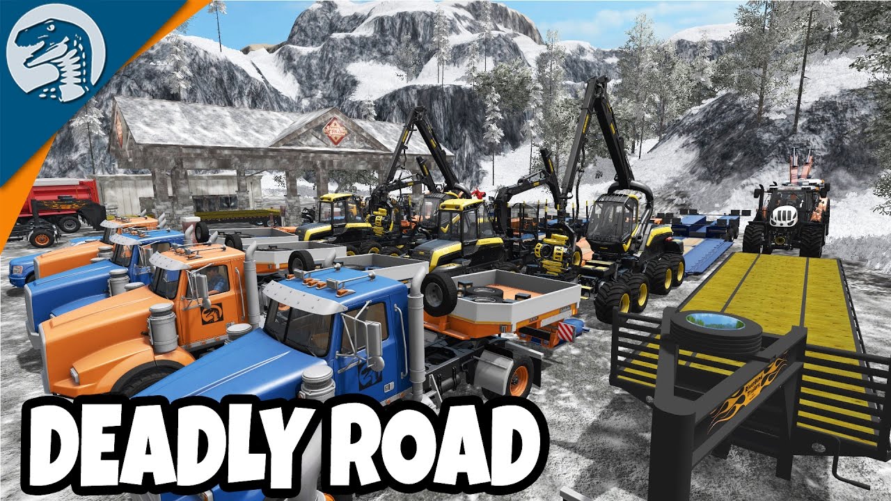 BIGGEST ICE ROAD CONVOY EVER | Arctic Logging | Farming Simulator 17 ...