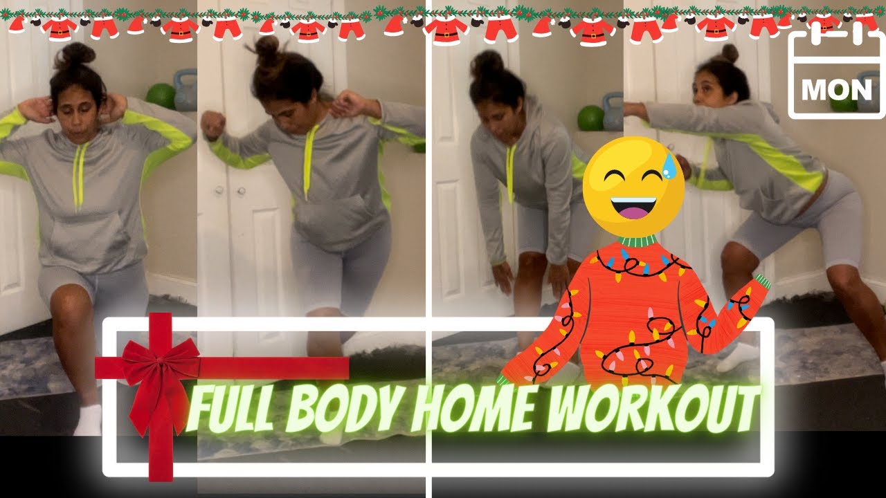 FULL BODY HOME WORKOUT😅EASY DO TO 💪🏽FAT BURNING 🔥+ TONE | Targets all ...