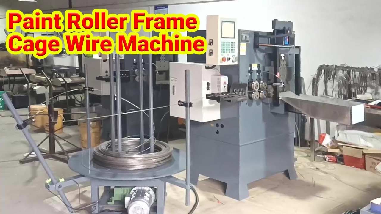 Paint Roller Frame Cage Wire Making Machine for Guatemala - YouTube