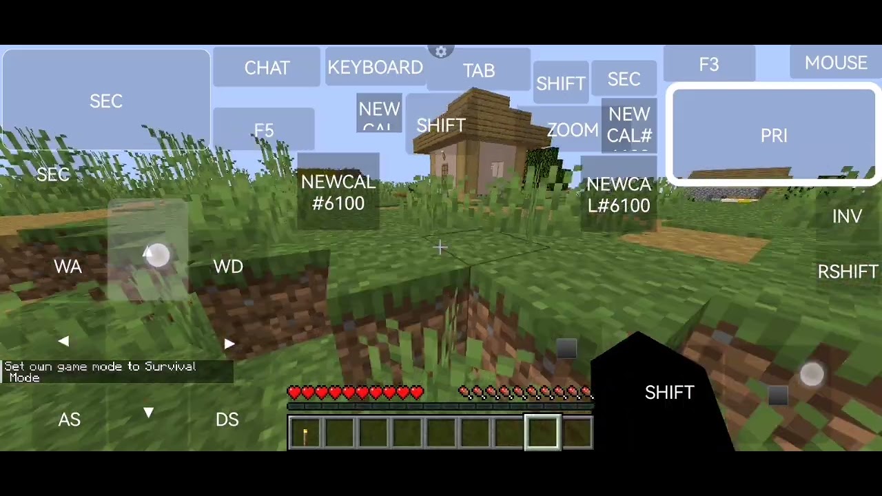 Minecraft on my huawei y6 lite (Pojav launcher) 1.21.4 with optifine ...