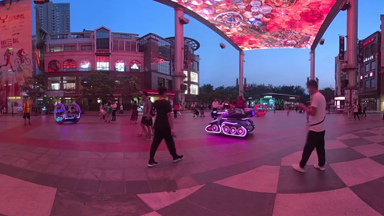 China | Beijing | VR | Sky screen in World Trade Plaze（世贸天阶天幕） - YouTube