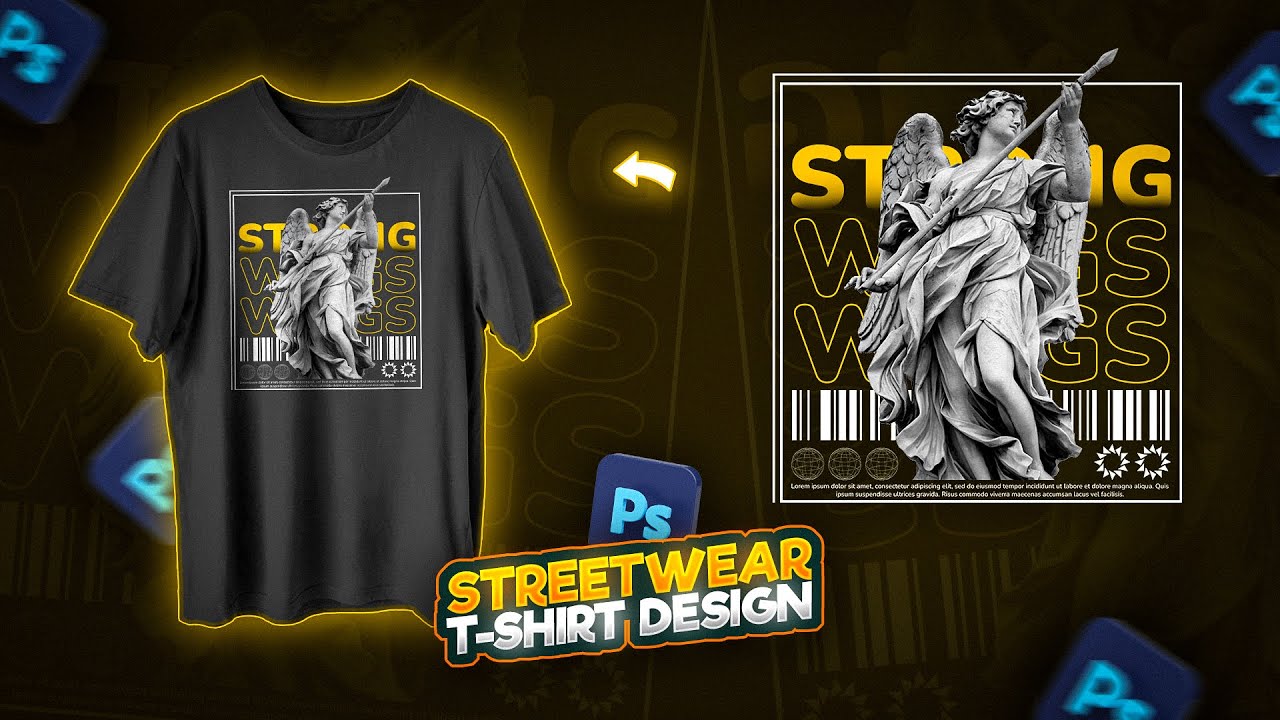 How to Design a Streetwear Statue T-Shirt in Photoshop 2023 || Statue T ...