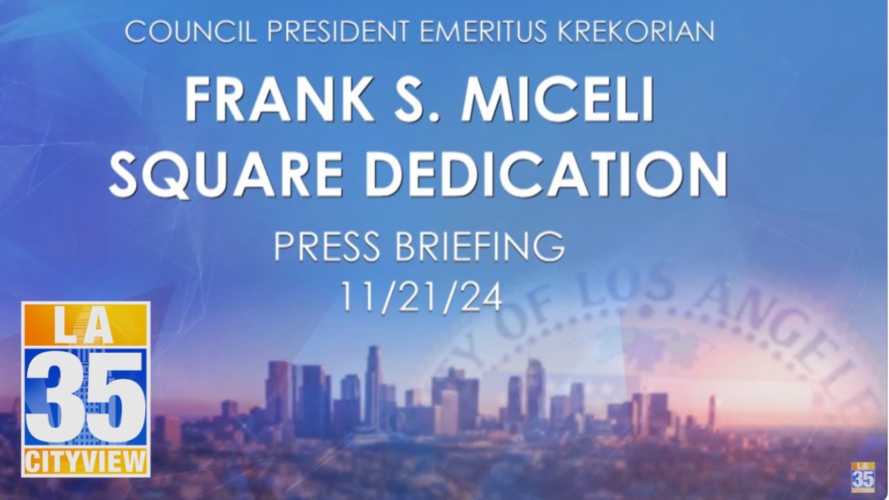Frank S. Miceli Square Dedication Press Briefing 11/21/24 - YouTube