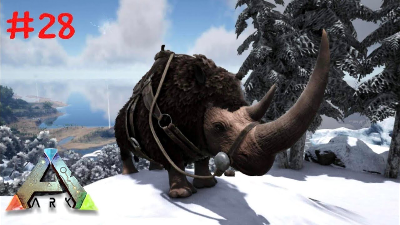 ARK Survival Evolved EP.28 จับแรดขน (Woolly Rhinoceros) - YouTube