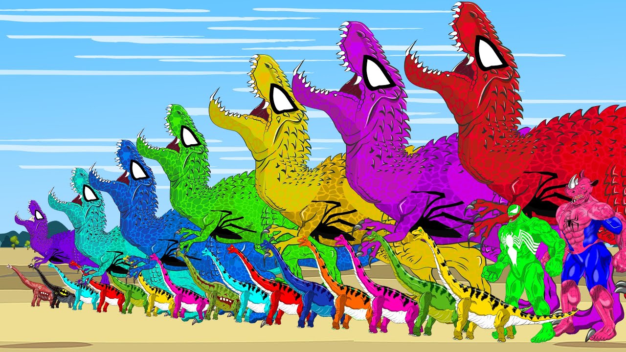 Dinosaurs T Rex Dinosaur Fight Dinosaurs Battle In Jurassic World Dinosaurs Comedy Cartoons