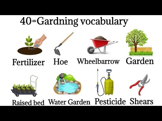 Gardening Vocabulary Words
