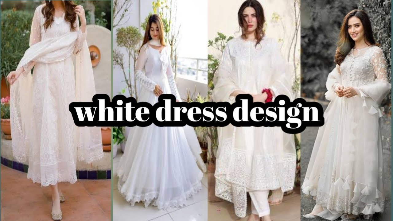 latest white & off white suit designing|beautiful dress design in white ...