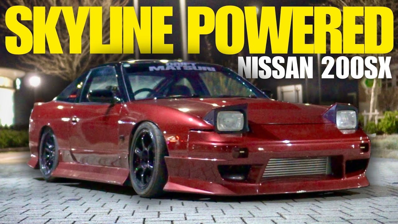 CRAZY SKYLINE POWERED NISSAN 200SX - THIS RB25 LIGHTS UP THE BACK ...