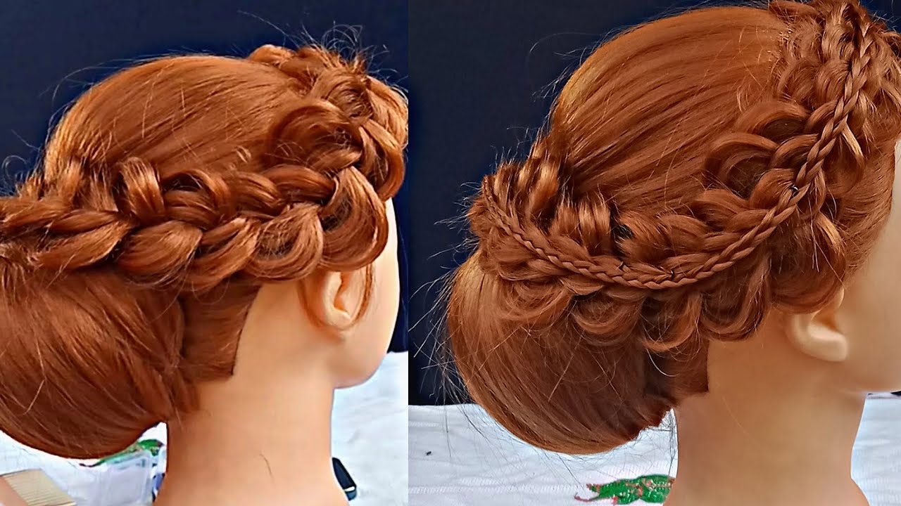 fancy bridal juda hairstyle for wedding guest||bun hairstyle for party ...