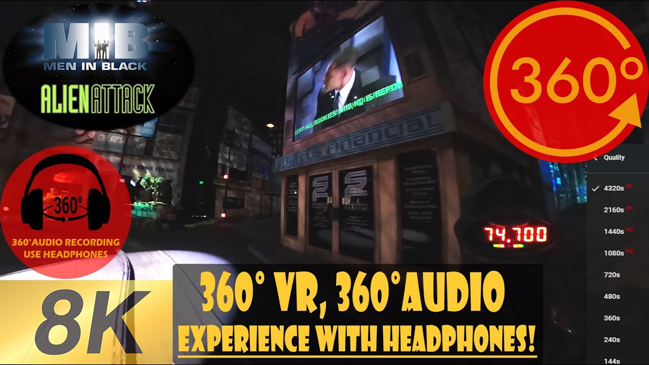 Men in Black Alien Attack, Universal Studios Florida [8K 360 | 360 ...