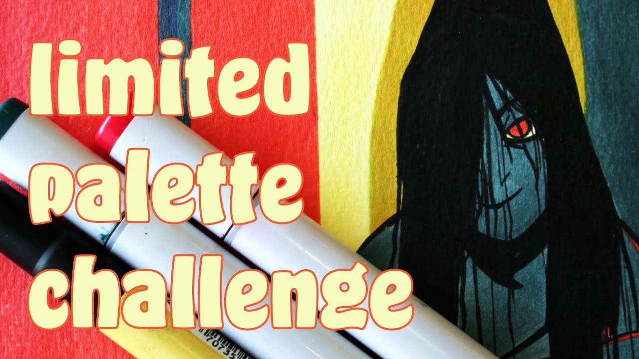 limited palette challenge with copic and prismacolor markers! - YouTube