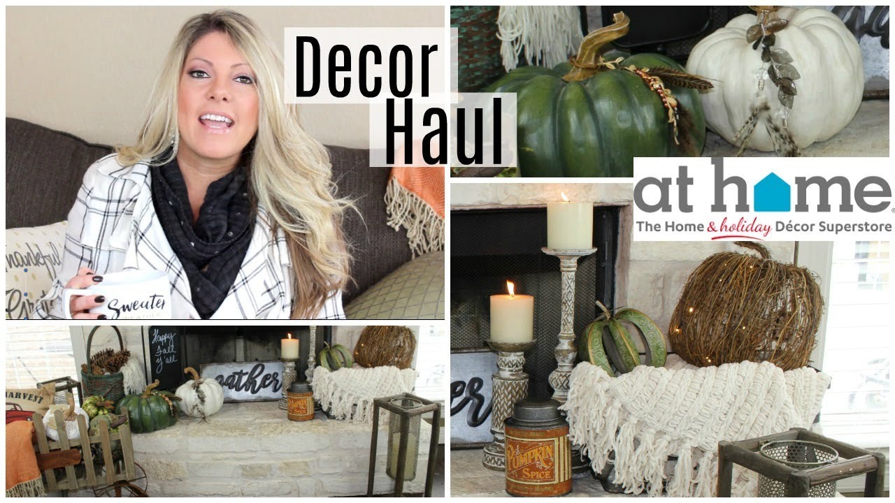 FALL HOME DECOR HAUL | AT HOME STORE - YouTube