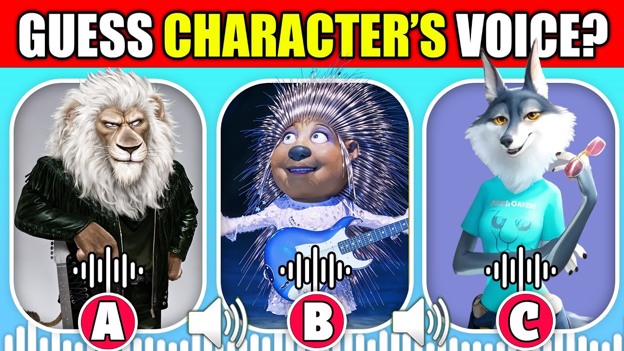 Guess the Sing 1 and Sing 2 Characters by Voice! | Singing Challenge! | Alfonso, Nooshy, Mike ...