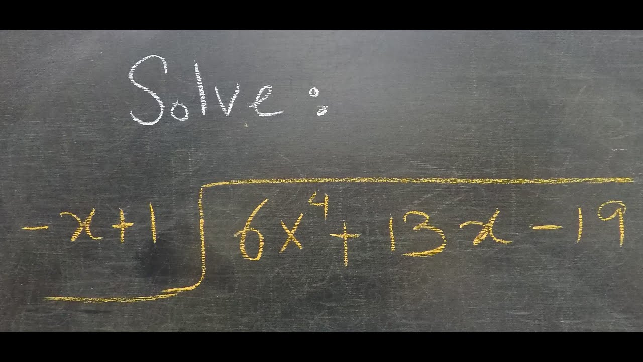 A-Level Algebra: Long Division of Polynomials - YouTube
