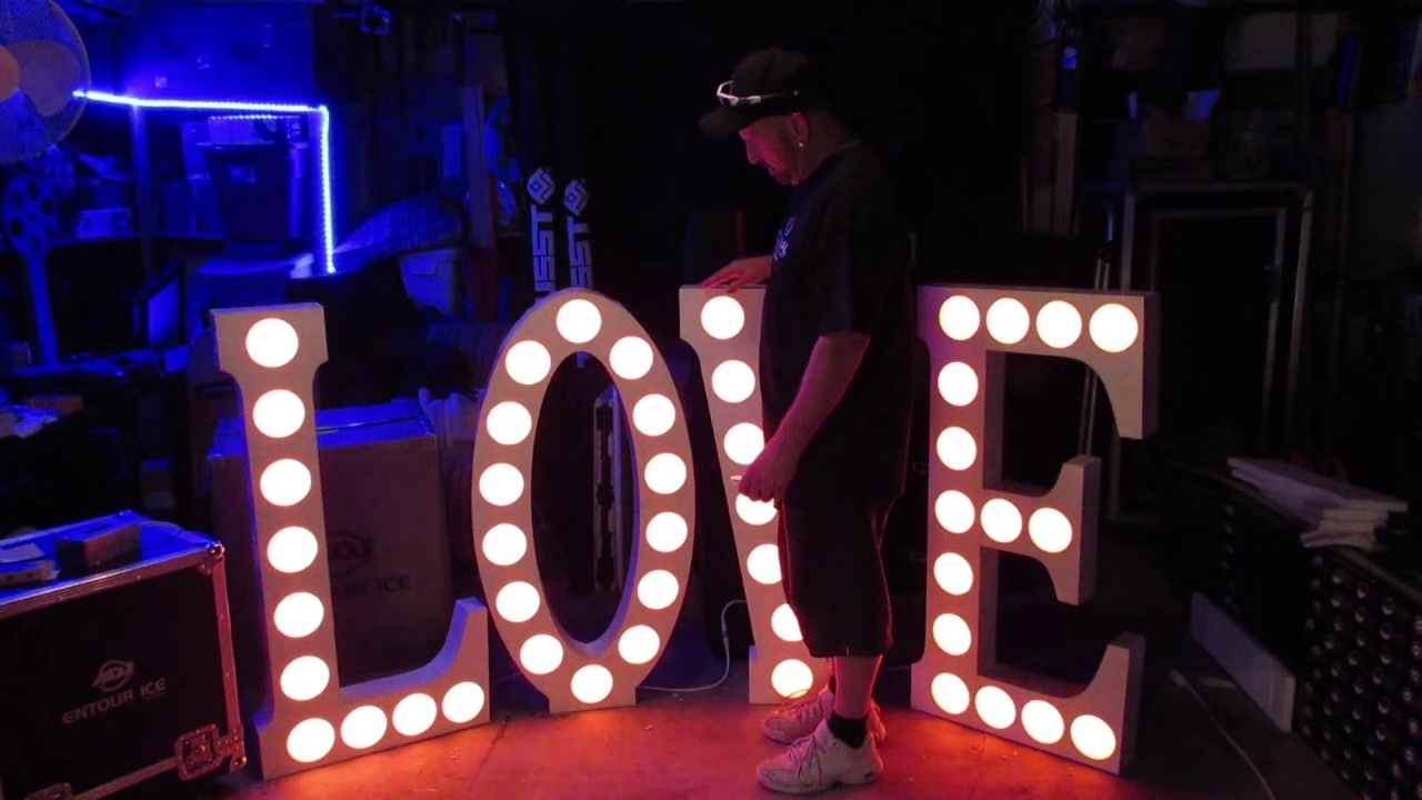 LED Marquee Love Letter Unboxing - YouTube