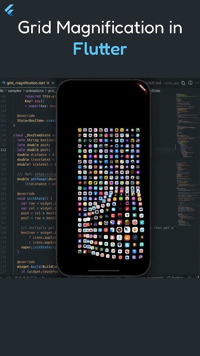 Grid Magnification Challenge in Flutter | (source in description) | #shorts #opensource - YouTube