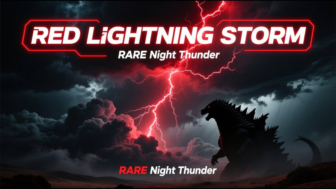 “Powerful Red Thunderstorm Captured at Midnight Rare Weather Phenomenon ...