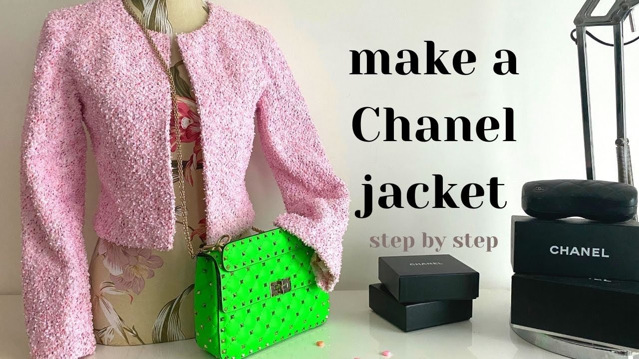 DIY pale pink Chanel-style jacket - step by step - YouTube