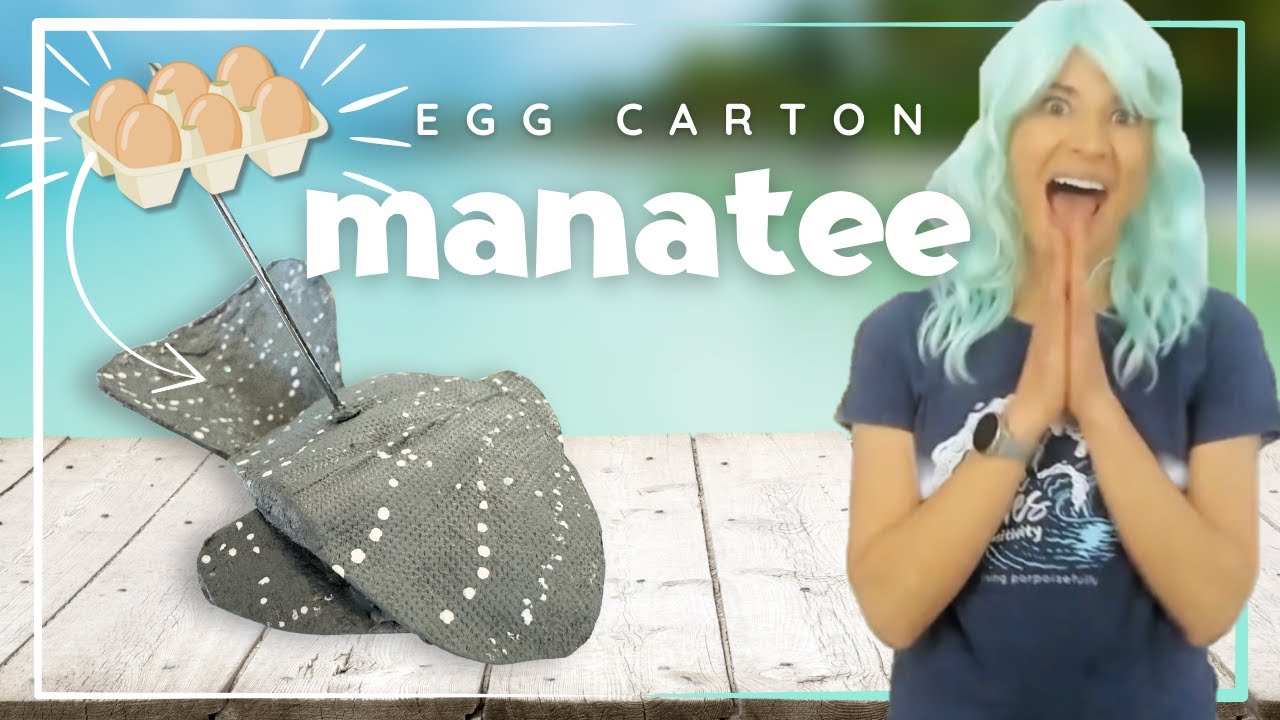 DIY MANATEE Craft from Egg Carton | Eco-friendly Upcycled Ocean Animal ...