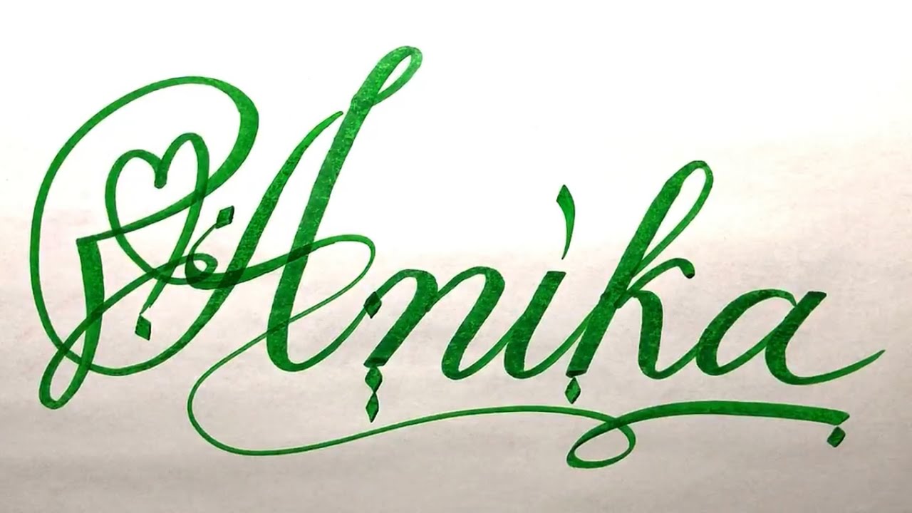 Anika Name Signature Calligraphy Status | How to Draw, Cursive ...