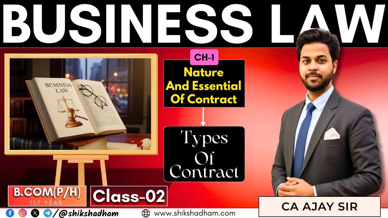 Types of Contract | Part-1 | Business Law | B.com(p/h) Sem-1 | du sol |regular Class-02 - YouTube