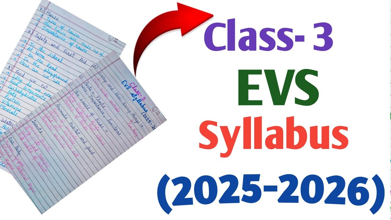 Class 3 EVS Syllabus | EVS Syllabus for Class 3 | Science Syllabus for ...