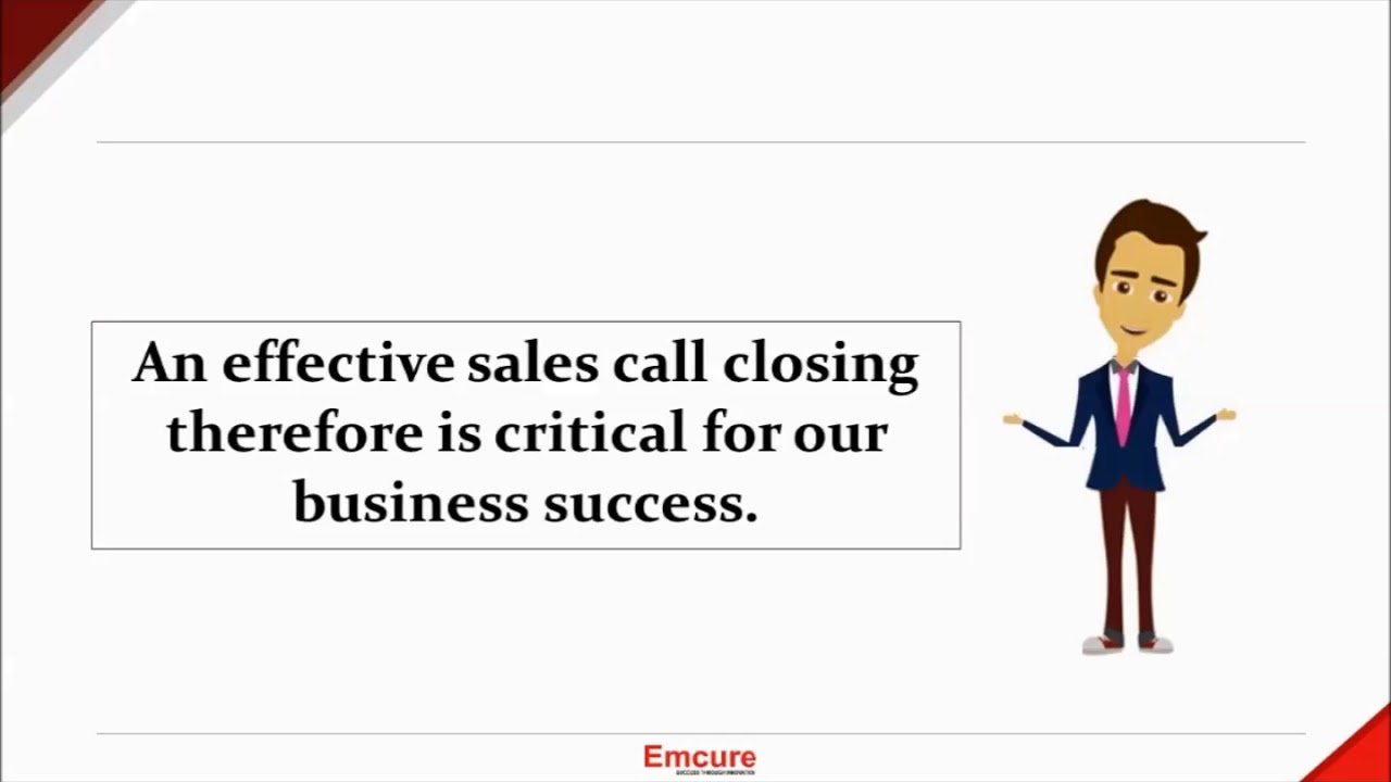 Effective Sales Call Closing - YouTube